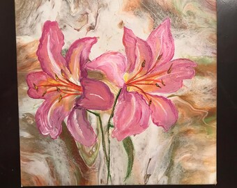 Paintings of lilies | Etsy