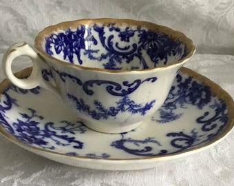 Flow blue tea cup | Etsy