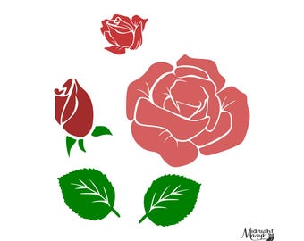 Rose bud svg | Etsy