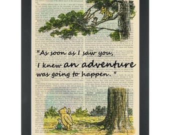 Nursery Wall Decal Quote: Winnie the Pooh Adventure Quote with