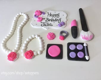 Makeup cake topper | Etsy