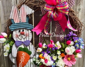 Rabbit wreath | Etsy