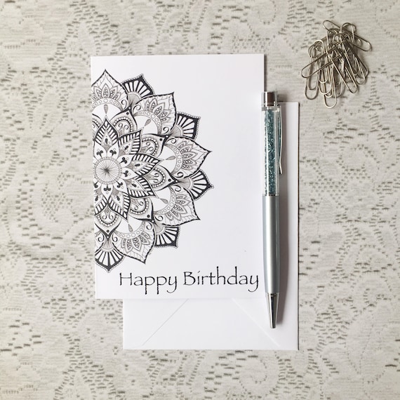 Happy Birthday Cards Birthday Greeting Cards Zentangle