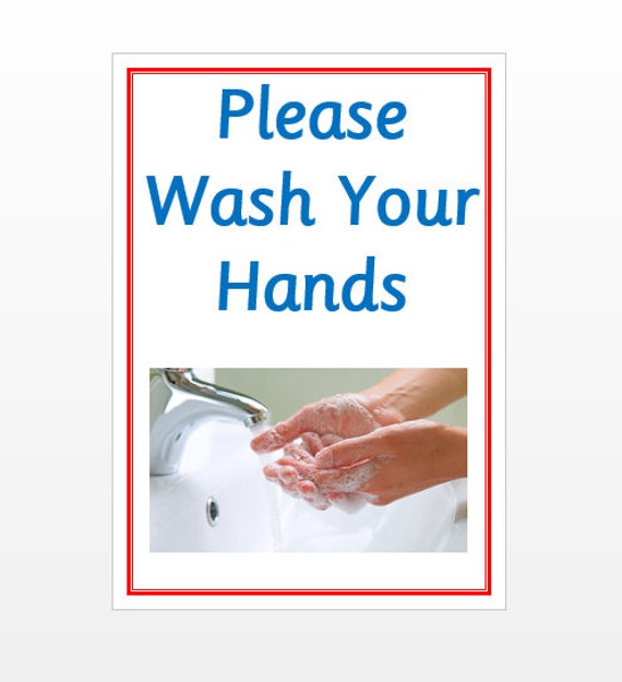 Hand washing Reminder Poster Hand washing Reminder Sign