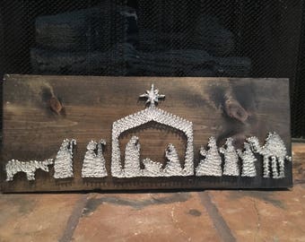 String art nativity | Etsy