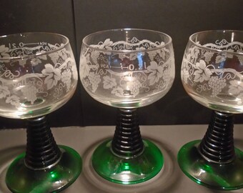 German wine glasses | Etsy