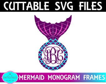 Mermaid monogram | Etsy