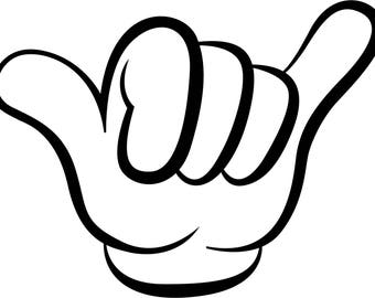 Shaka sticker | Etsy