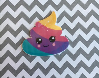 Rainbow poop emoji | Etsy