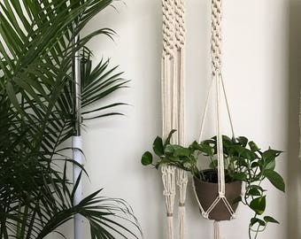 Macrame pot holder | Etsy