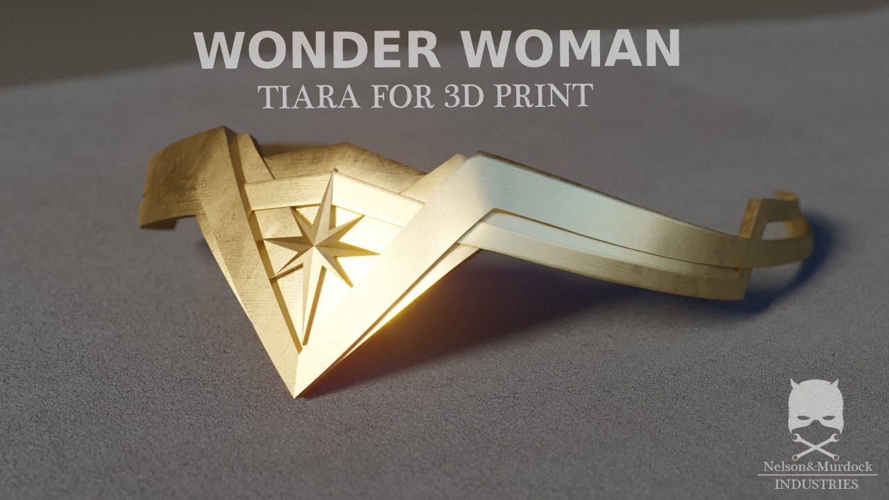 Wonder woman tiara for 3D print