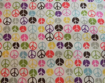 Peace sign fabric | Etsy
