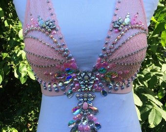 Pink rave bra | Etsy