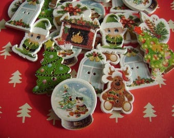 Christmas Card Christmas Music with Button Notes Paper