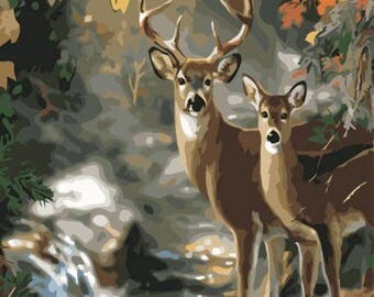 Paint by number deer | Etsy