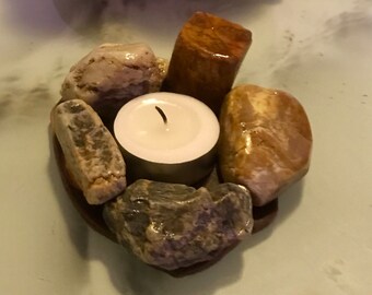 Stone candle holder | Etsy