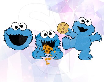 Cookie monster svg | Etsy