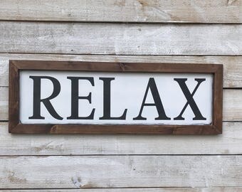 Relax sign | Etsy