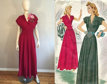 1940s evening dress | Etsy