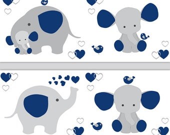 Elephant wall border | Etsy