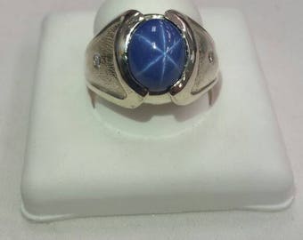 Star sapphire ring | Etsy