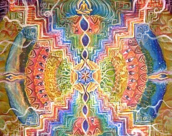 SoUL EMERGiNG COCOoN 5X7 PRINT inspirational collage face hope