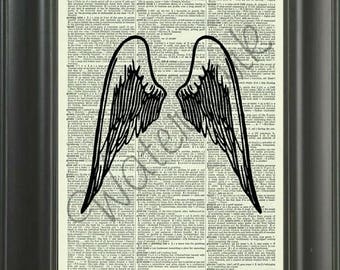 Angel wings print | Etsy