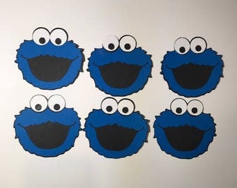Cookie monster label | Etsy
