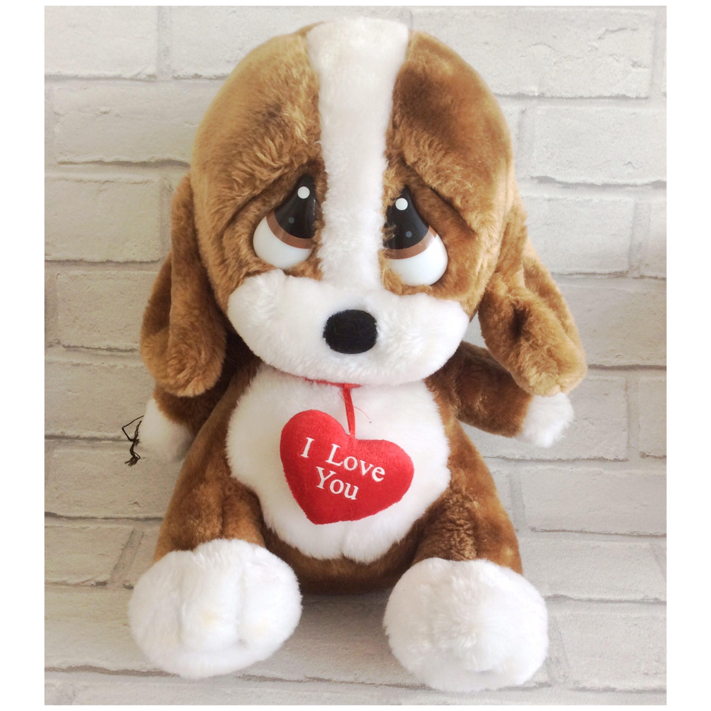 Cariño Cachorro de Sam triste perro peluche felpa 1980