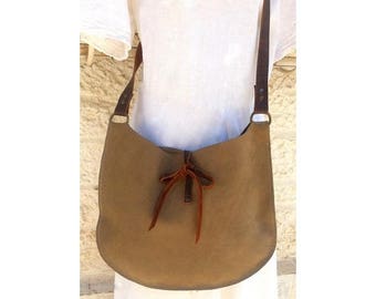 Suede leather bag | Etsy