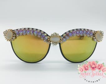 Rhinestone eyewear | Etsy
