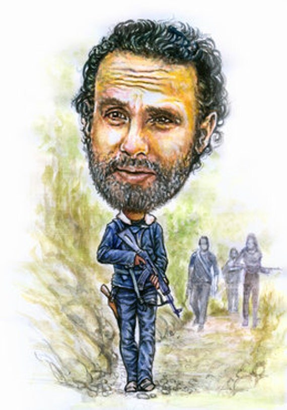 The Walking Dead Rick caricature