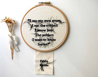 Embroidered quote | Etsy