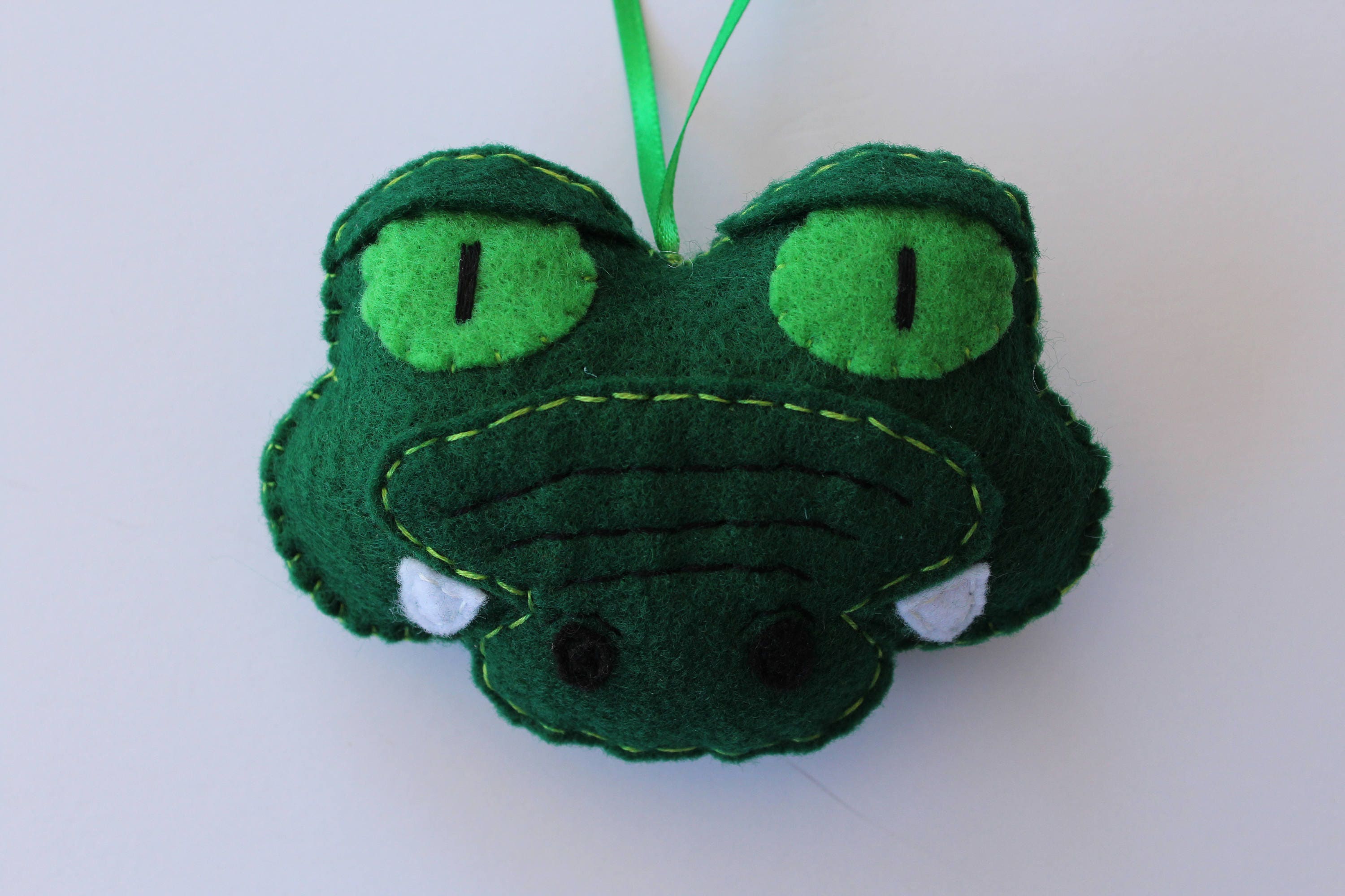 Alligator Ornament Felt Alligator Ornament Embroidery