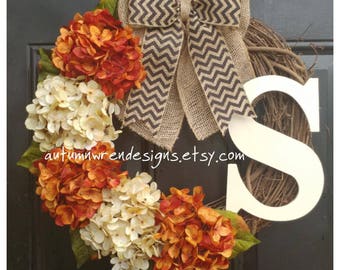 Monogram wreath | Etsy