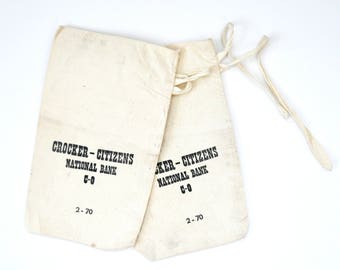 Canvas money bag | Etsy