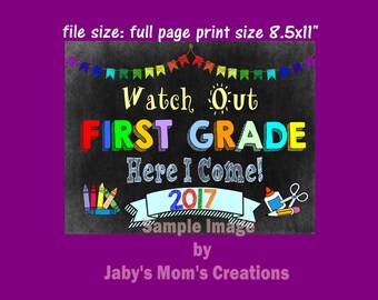 7TH GRADE Chalkboard Sign