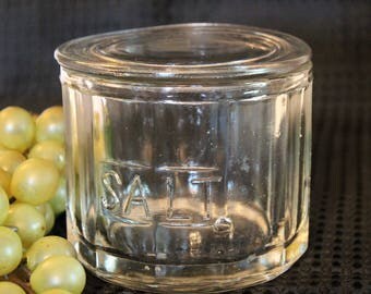 Depression glass jar | Etsy