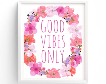 Good vibes print | Etsy