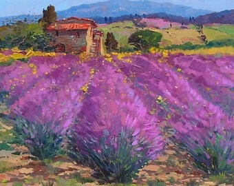 Lavender painting | Etsy