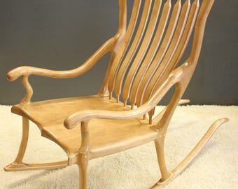 Wood rocking chair | Etsy