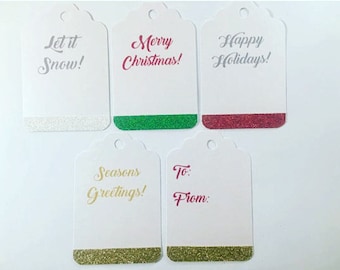 Christmas Glitter Gift Tags Glitter Hang Tags Snowflake