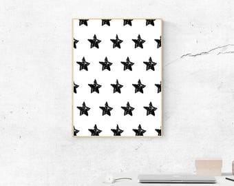 Star print | Etsy