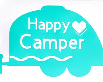 Happy camper decal | Etsy