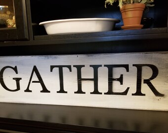 Large gather sign | Etsy
