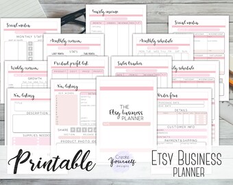 Etsy business planner printable small business planner