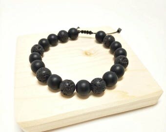 Mens stone bracelet | Etsy