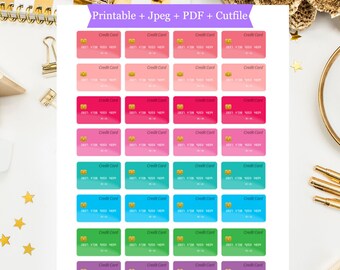 Credit card stickers | Etsy