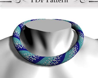 Python snake skin bead crochet rope necklace pattern