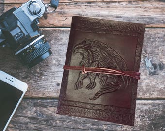 Leather bound book | Etsy